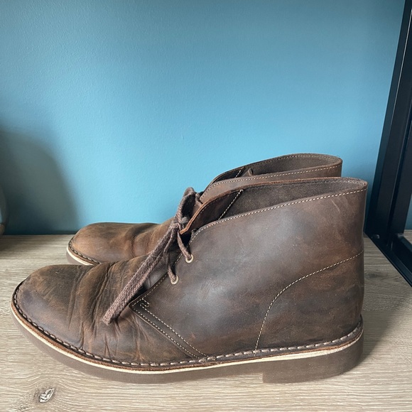Clarks | Shoes | Clarks Mens Leather Desert Boots | Poshmark